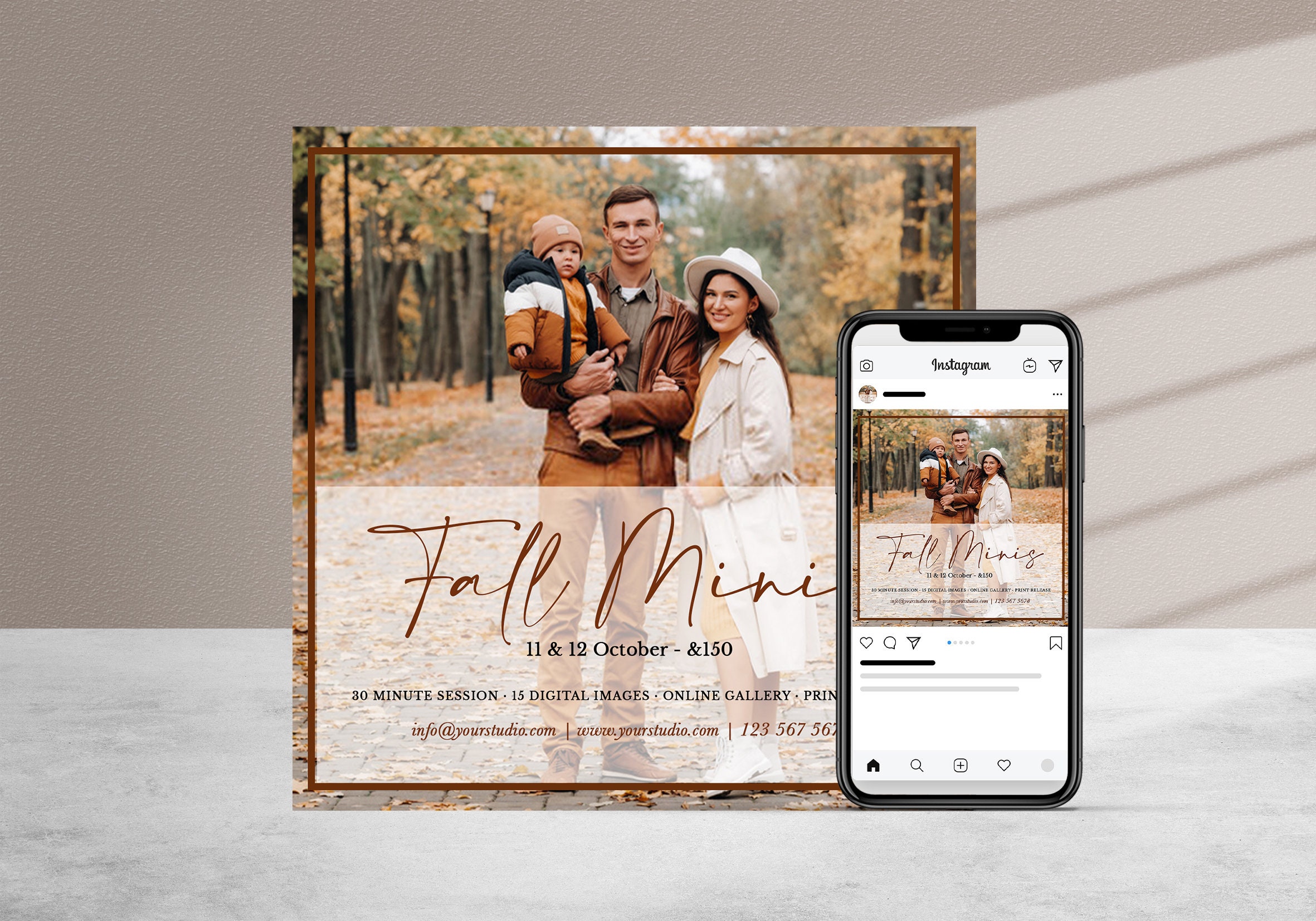 Fall Mini Session Template Autumn Mini Session Template - Etsy