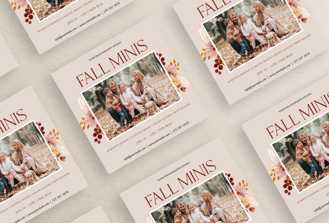 Fall Mini Session Template Autumn Mini Session Template - Etsy