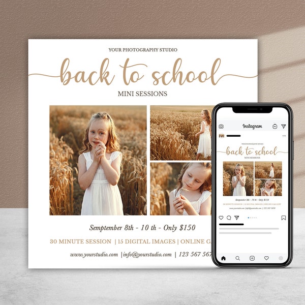 School Mini Session - Etsy