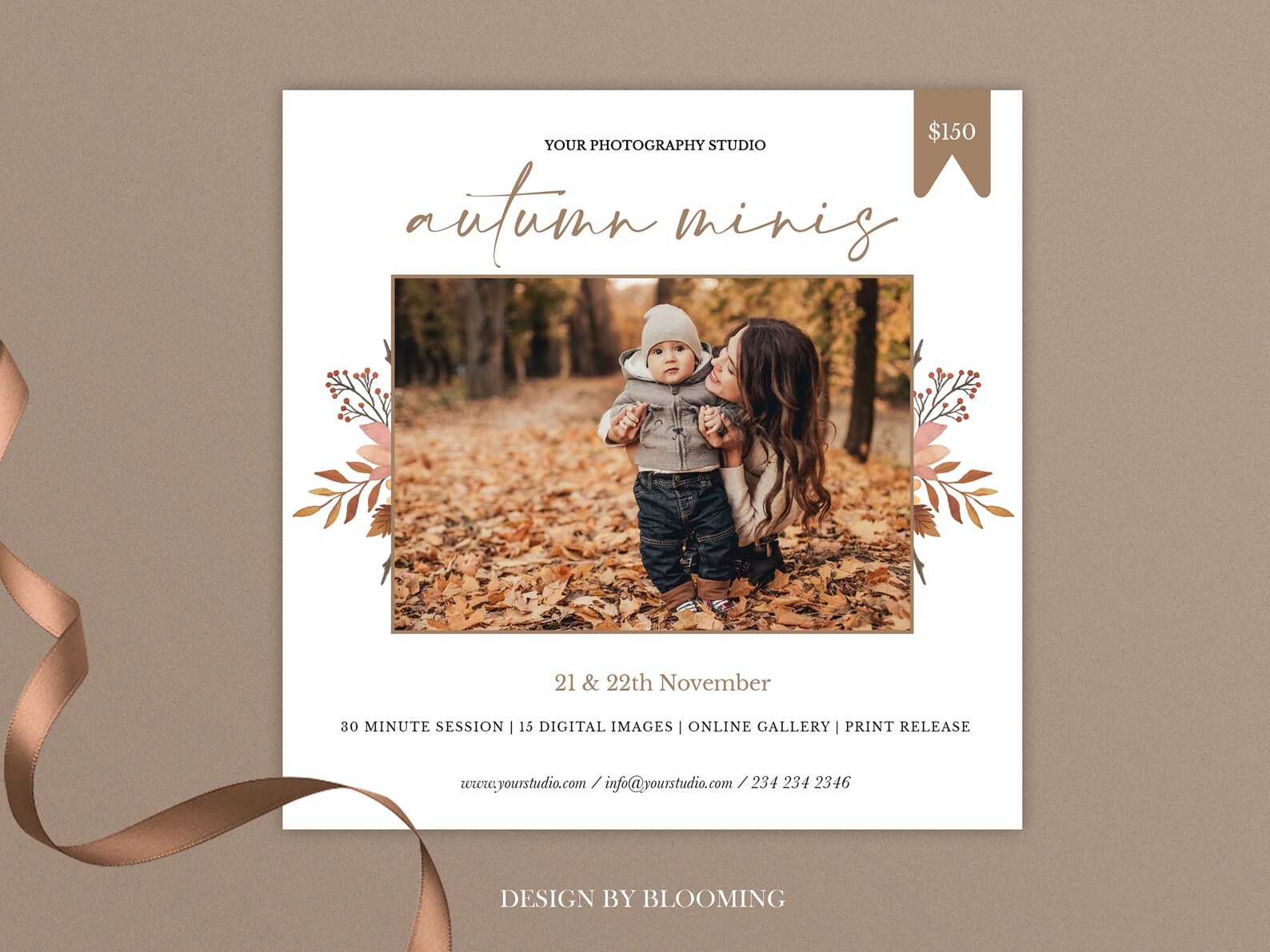 Fall Mini Session Template Autumn Mini Session Template - Etsy