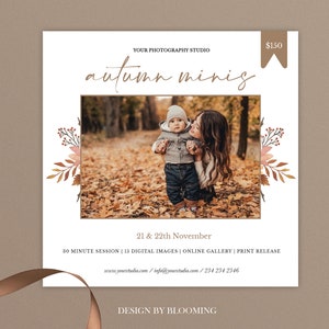 Fall Mini Session Template - Autumn Mini Session Template - Photography ...