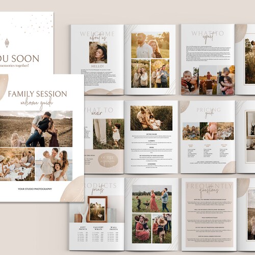 Family Photography Welcome & Style Guide Photography Guide - Etsy