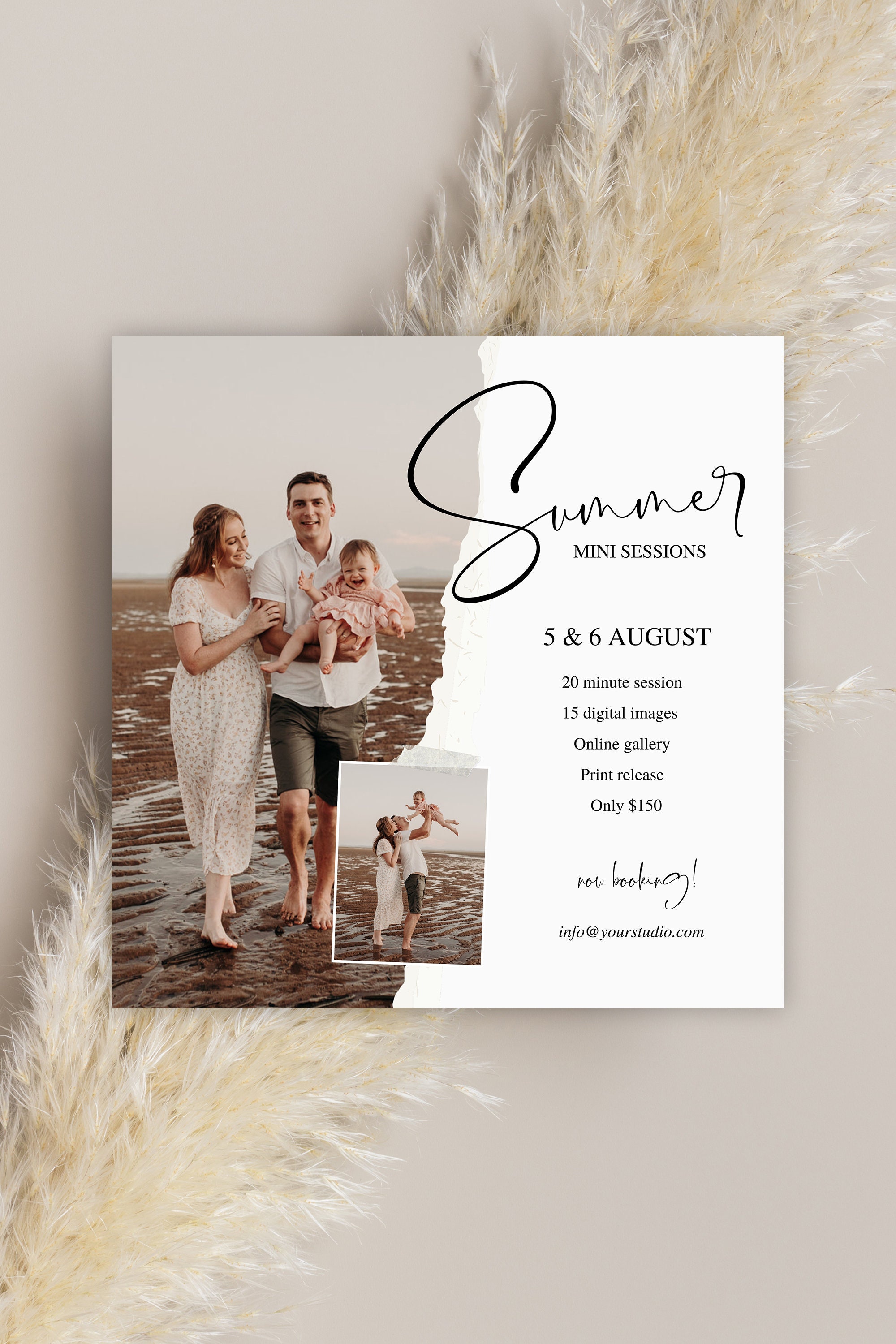 Summer Mini Session Template, Photography Mini Session CANVA Template ...