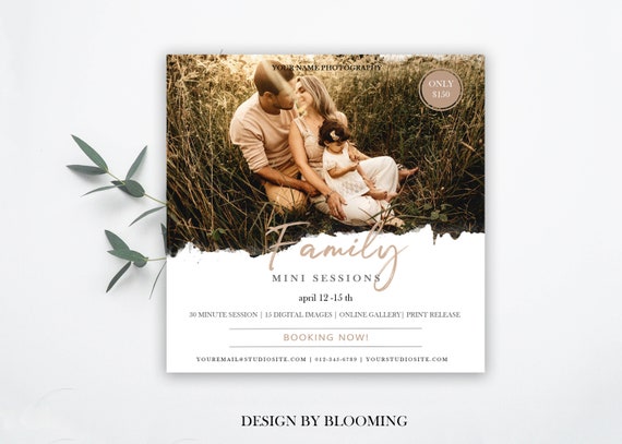 Paper & Party Supplies Family Session Template Family Photography ...