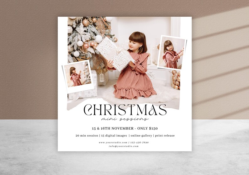 Christmas Mini Session Template for Photographers Christmas - Etsy
