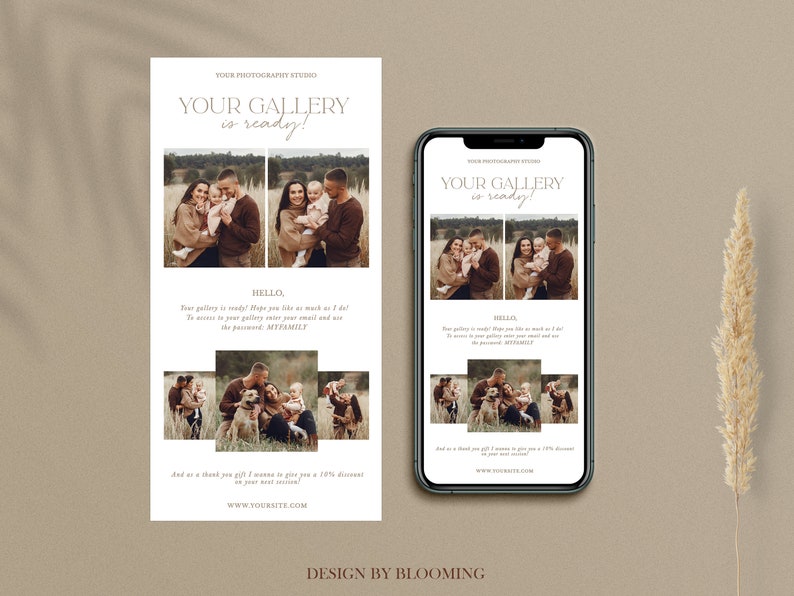 Email Newsletter Template for Photographers Gallery Ready - Etsy