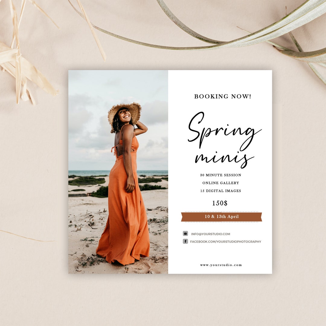 Spring Mini Session Template Photography, Mini Session Flyer Template ...
