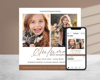 Fall Mini Session Template Autumn Mini Session Flyer Template ...