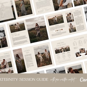 CANVA Maternity Session Guide With Content, Session Prep Guide Template ...