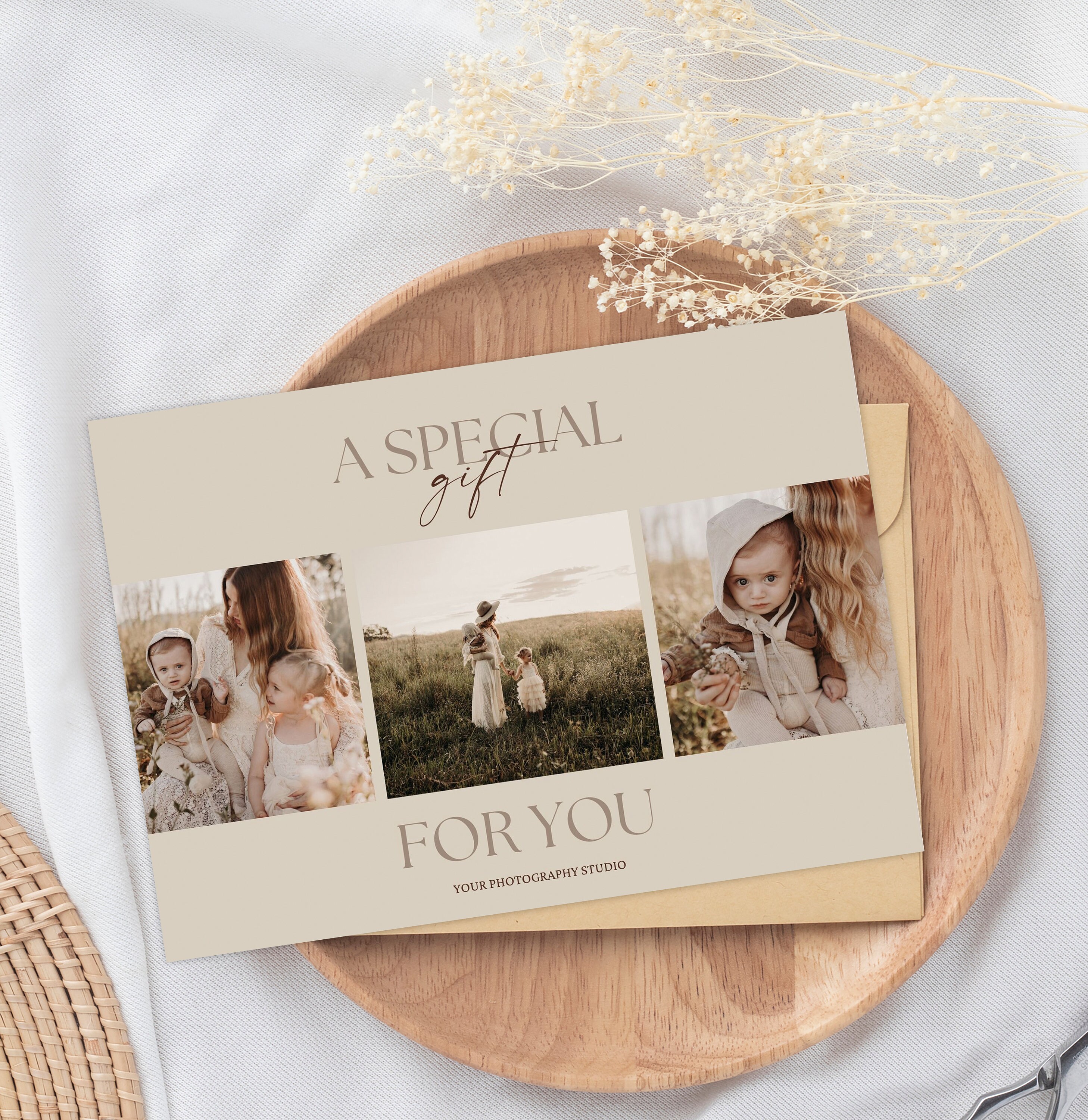 Photographer Gift Certificate Template, Photography Gift Card, Gift ...