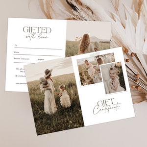 Photographer Gift Certificate Template, Photography Gift Card, Gift ...