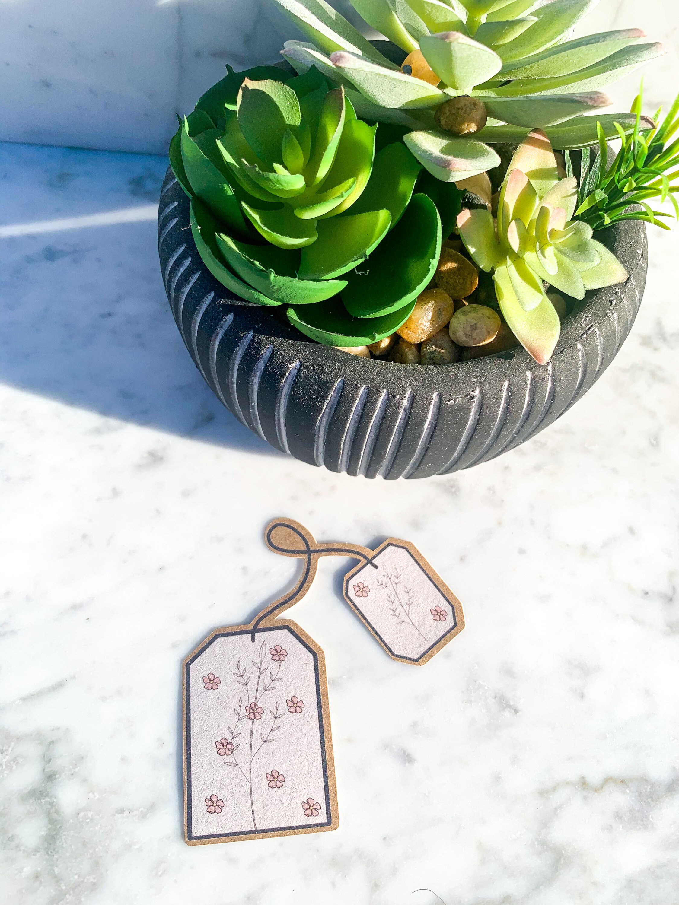 Tea bag sticker eco friendly Kraft paper stickers for | Etsy