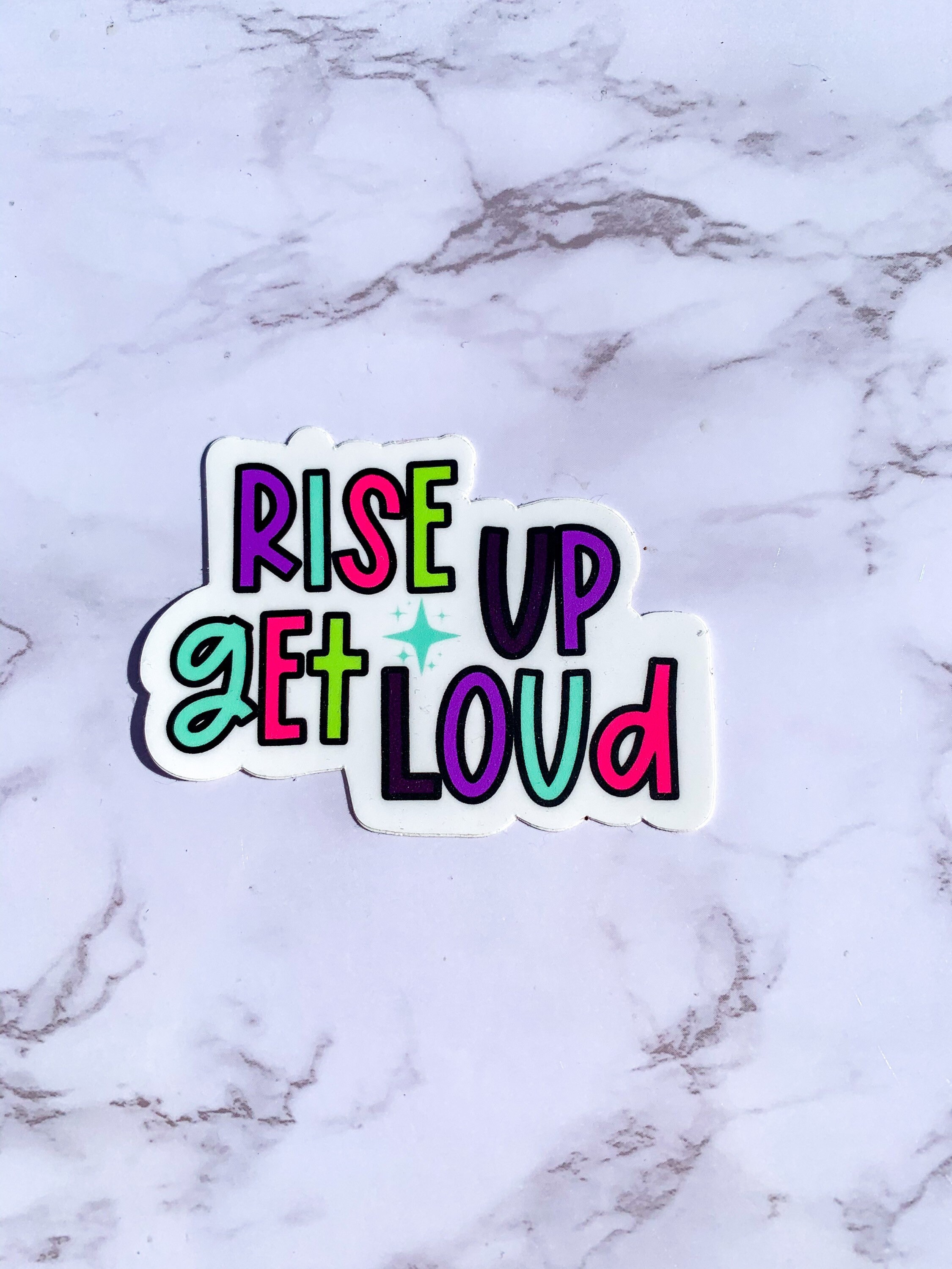 Rise up get loud Sticker | Spruch Sticker | 90er Jahre Sticker ...