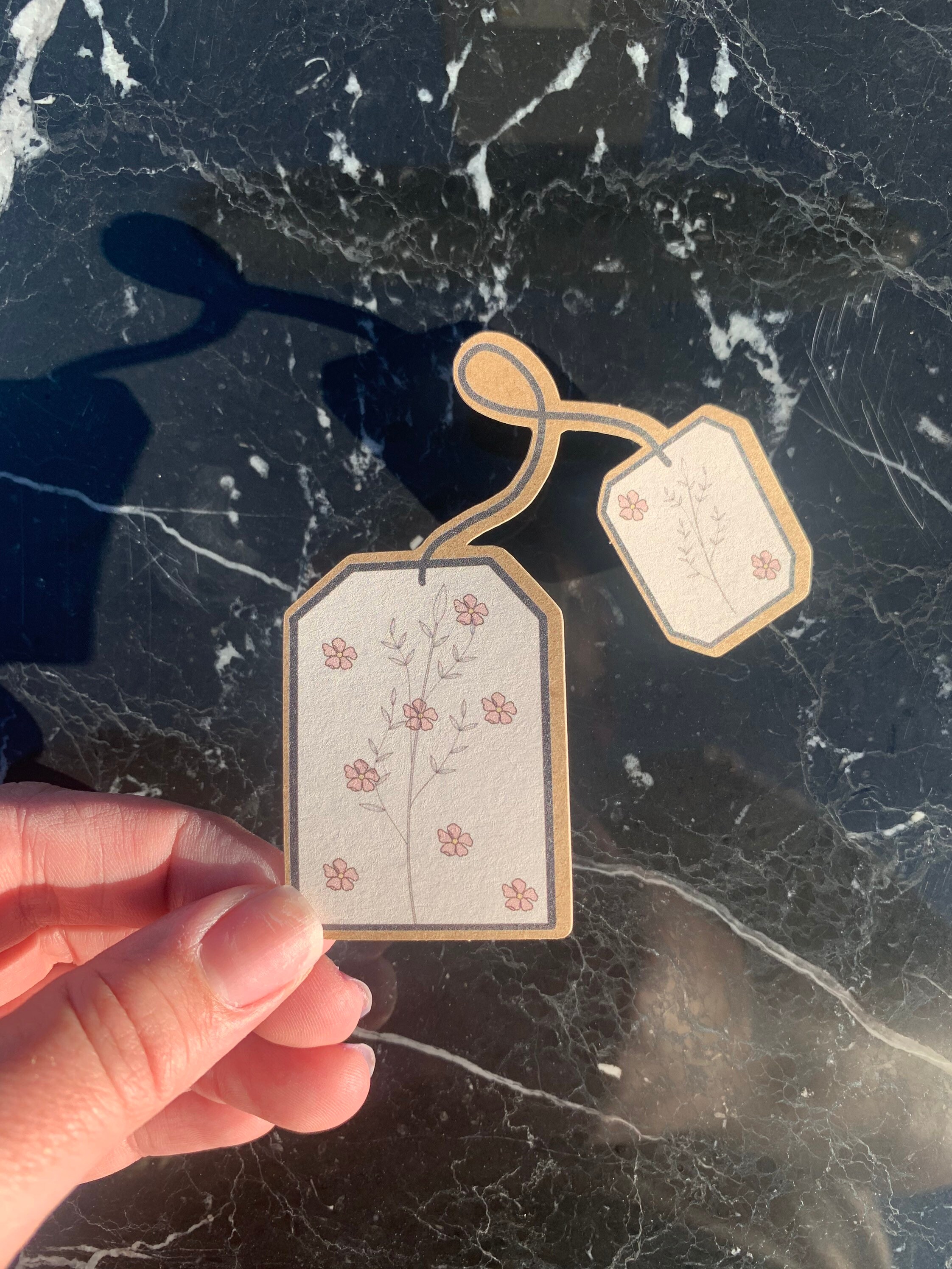 Tea Bag Sticker Eco Friendly Kraft Paper Stickers for - Etsy