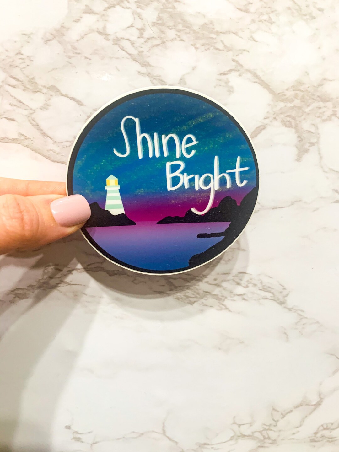 Shine Bright Sticker, Hydroflask Sticker, Waterproof Lighthouse Sticker ...