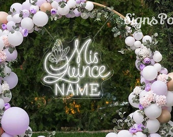 Mis 15 Años Neon Sign,custom 15th Birthday Party Led Neon Light,mis ...