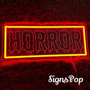 HORROR Movie Neon Sign,gothic Decor,movie Room Display Gift for Horror ...