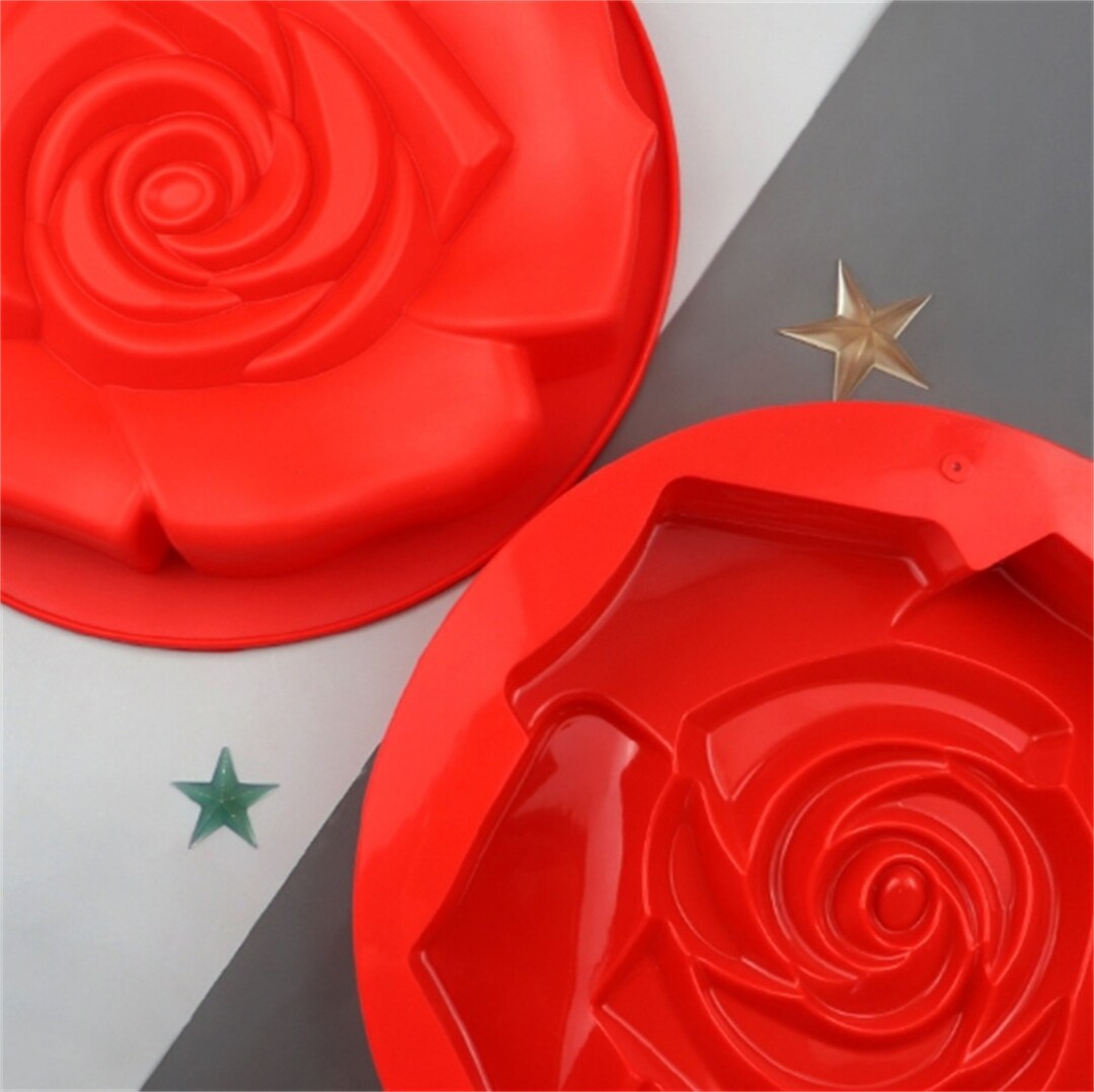 1-cavity Big Rose Flower Cake Mold Mould Silicone Mold Bread - Etsy