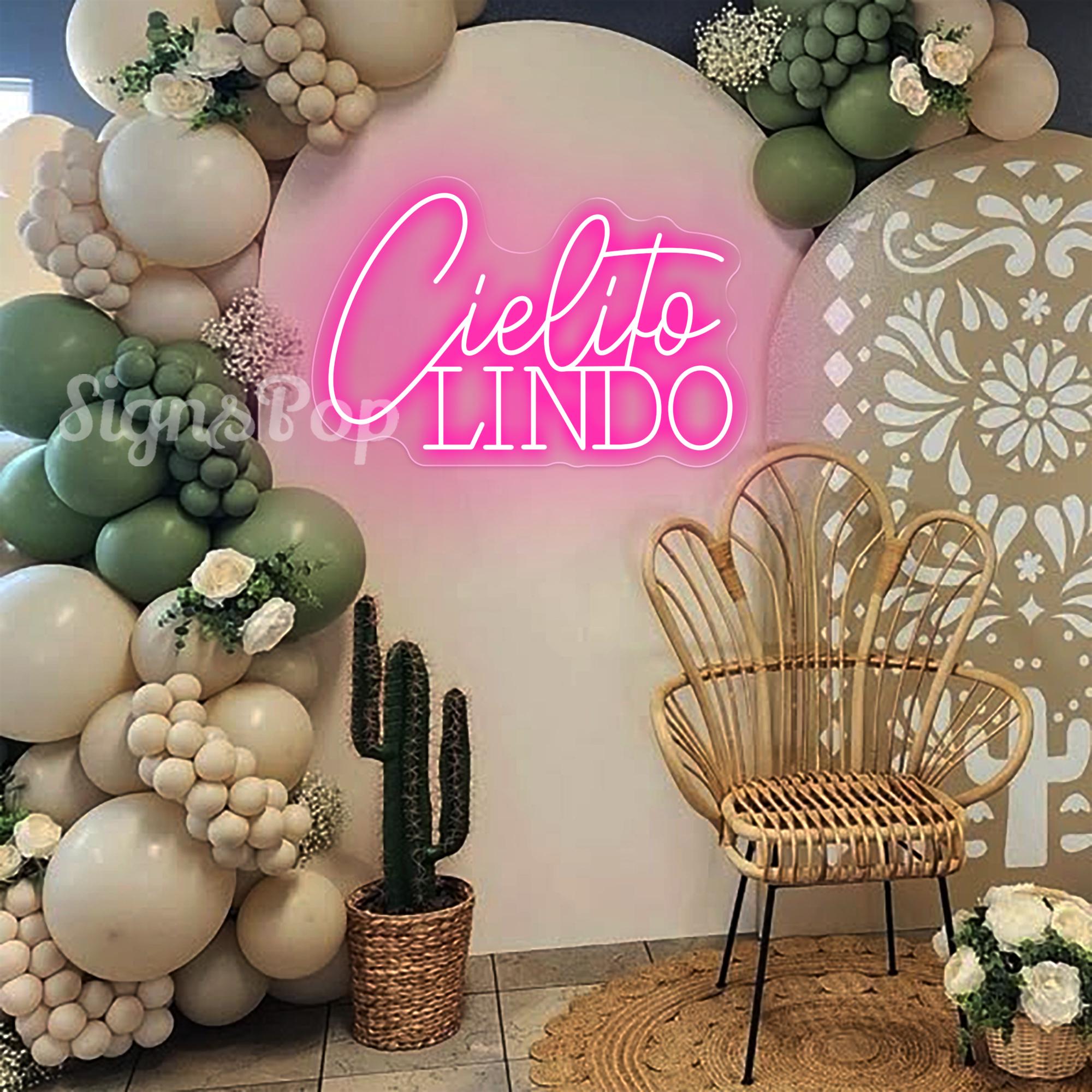 Cielito Lindo Neon Sign, Mexican Baby Shower or Wedding Festival Decor ...