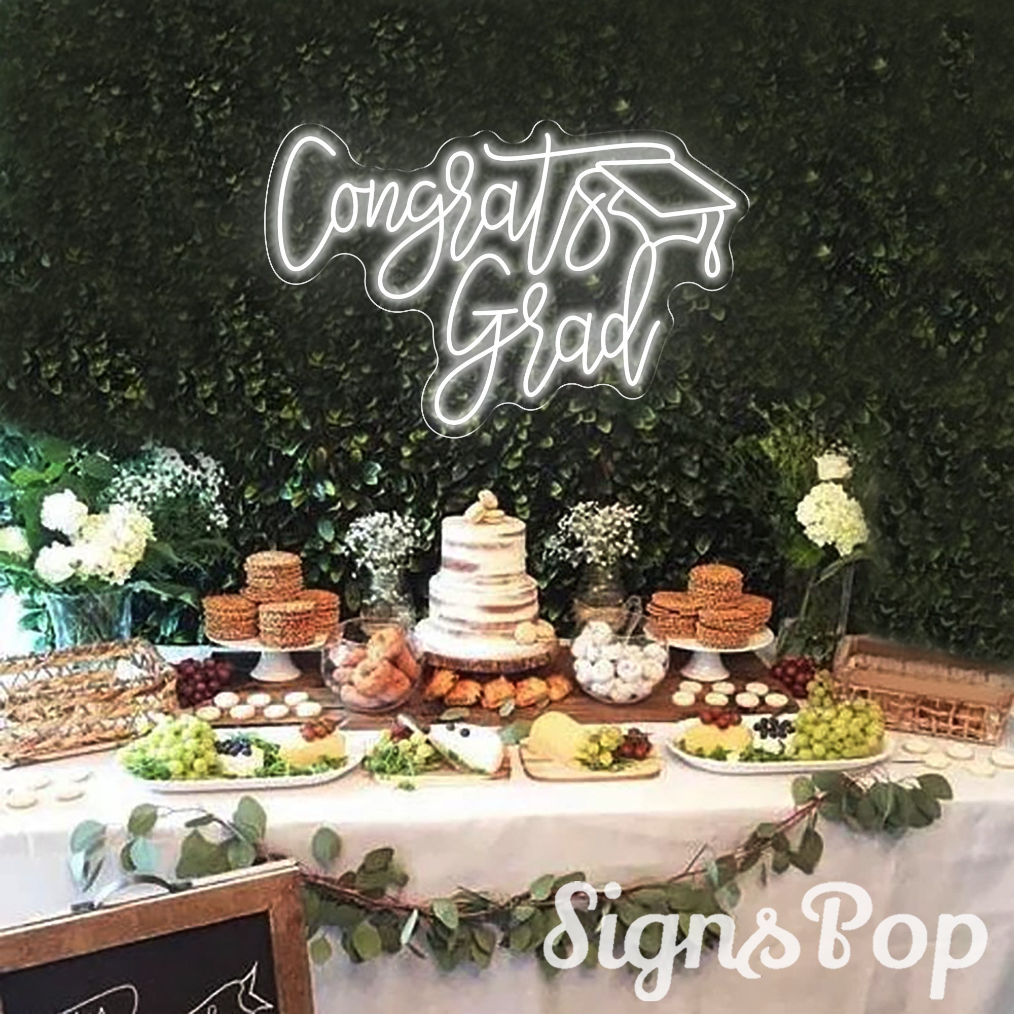 Congrats Grad Neon Sign, Custom Congrats Grad Neon Sign, Personalized ...