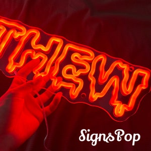 Custom Horror Neon Signs, Blood Decor, Name Neon Signs, Scream Movie ...