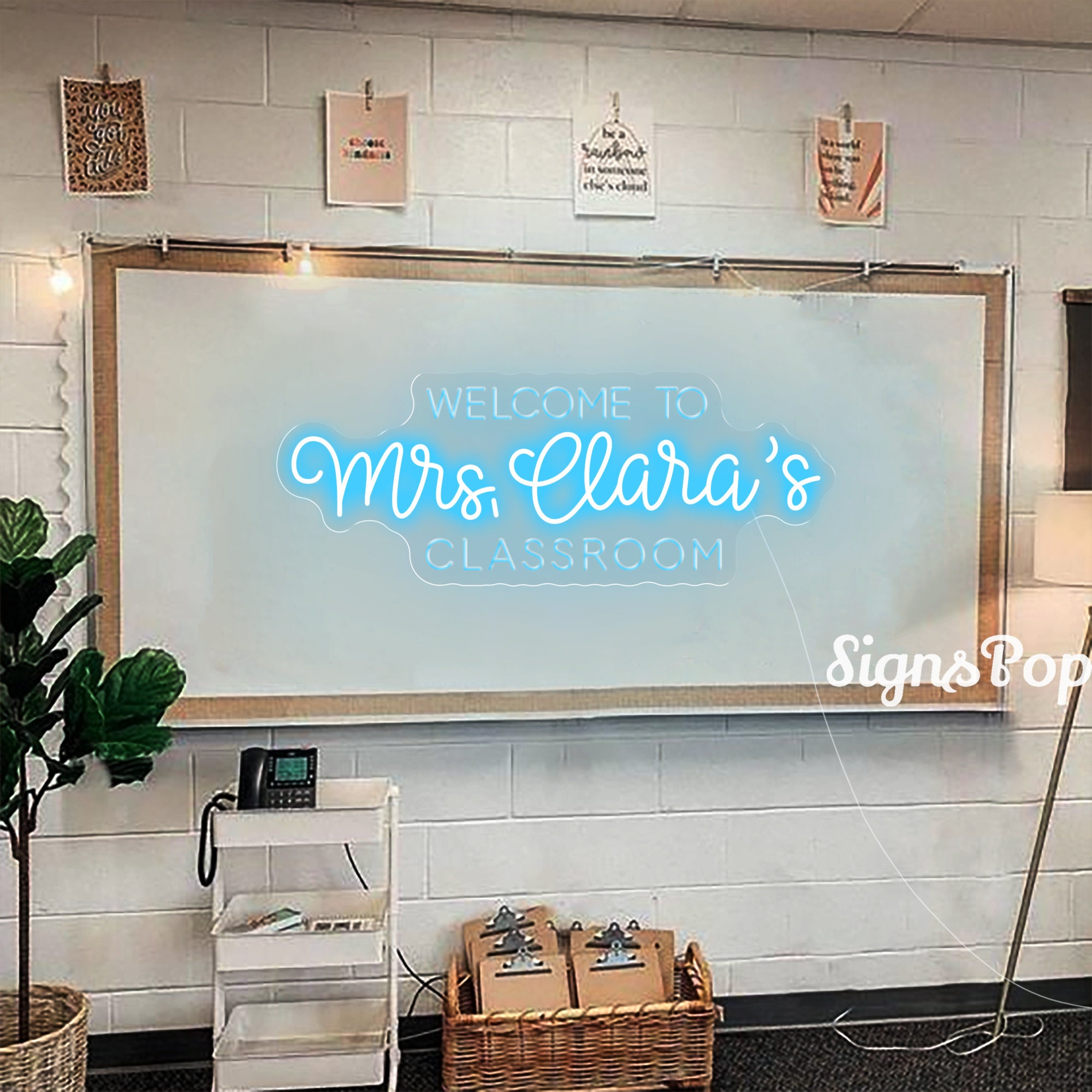 Custom Teacher Name Neon Sign,personalized Teacher Name Sign,welcome ...