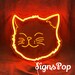 Cat Neon Sign Wall Art Decorcartoon Decor bedroom Decor - Etsy