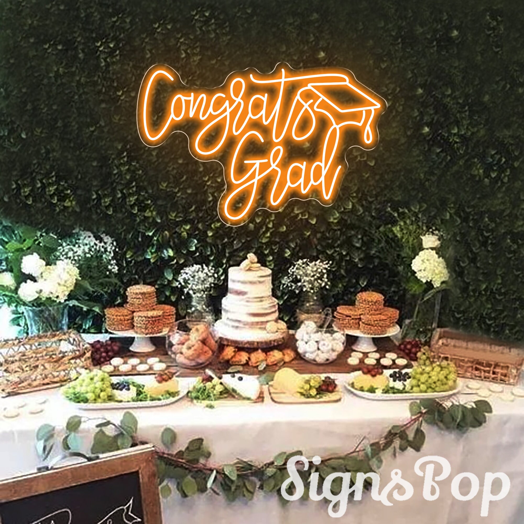 Congrats Grad Neon Sign, Custom Congrats Grad Neon Sign, Personalized ...