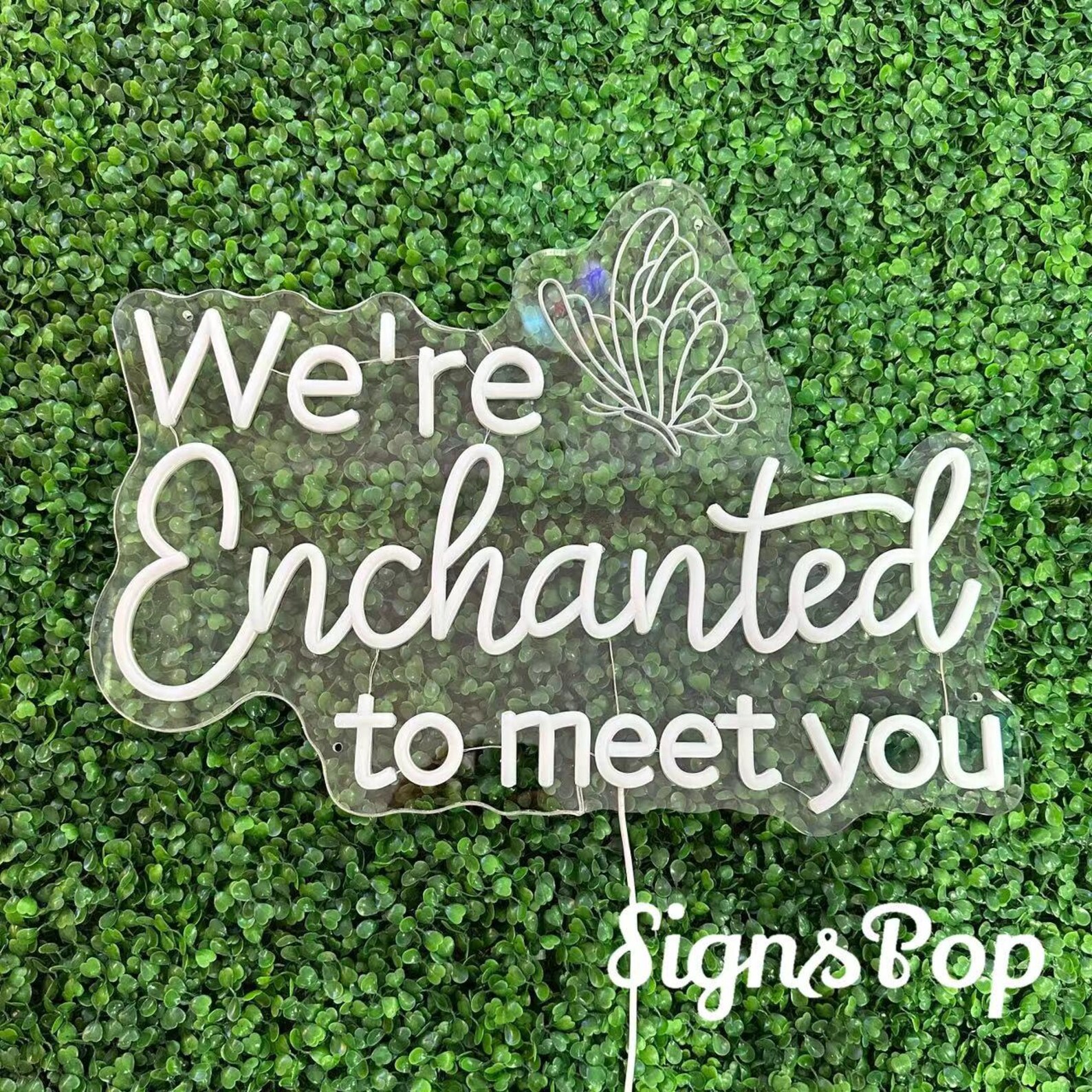 We’re Enchanted to Meet You Neon Sign, Baby Shower Sign, Baby Shower ...