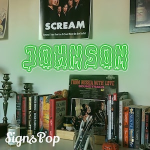 Custom Horror Neon Signs, Blood Decor, Name Neon Signs, Scream Movie ...