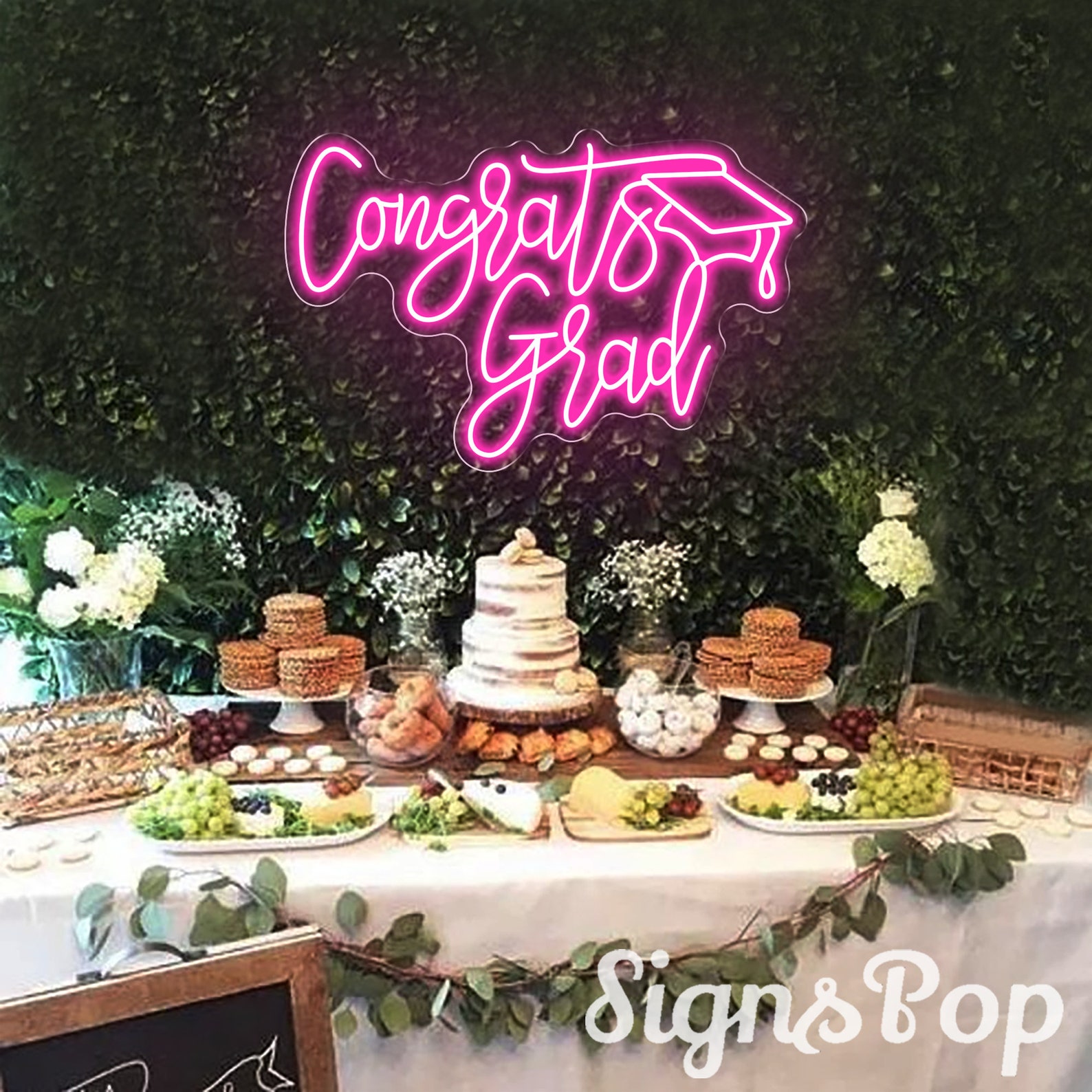 Congrats Grad Neon Sign, Custom Congrats Grad Neon Sign, Personalized ...