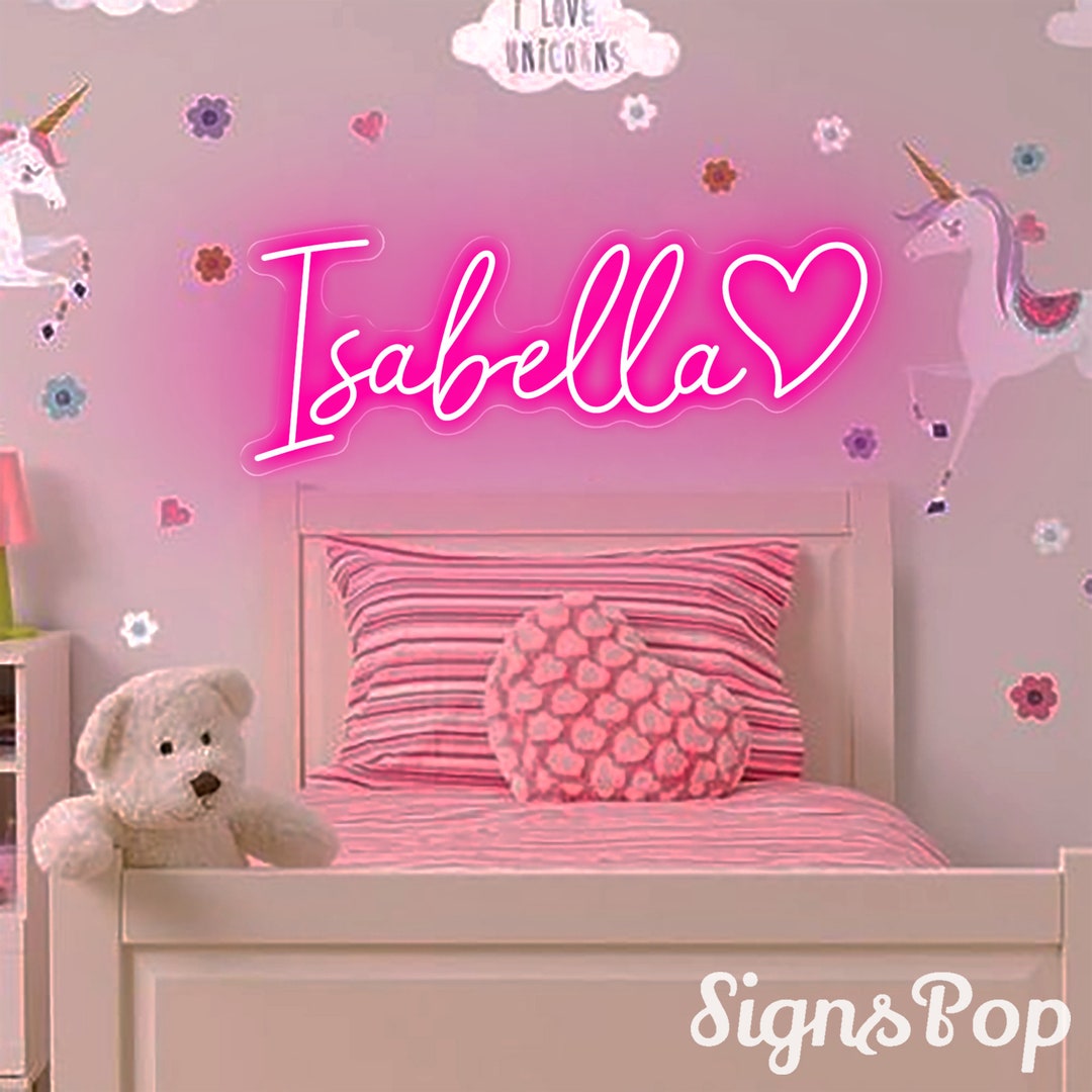 Custom Name Neon Sign for Kids, Baby Name Neon Sign, Bedroom Neon Sign ...