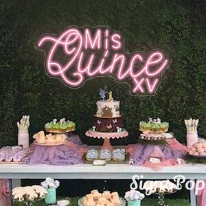 Mis Quince XV Neon Sign,custom 15th Birthday Party Led Neon Light,mis ...