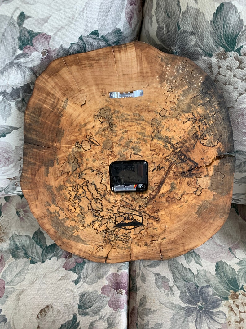 Spalted Maple Live Edge Clock - Etsy