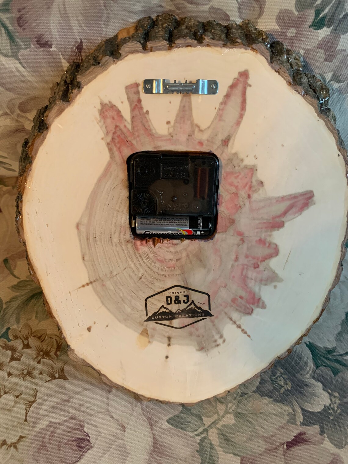 Red Flame Box Elder Live Edge Clock With Epoxy Coating | Etsy