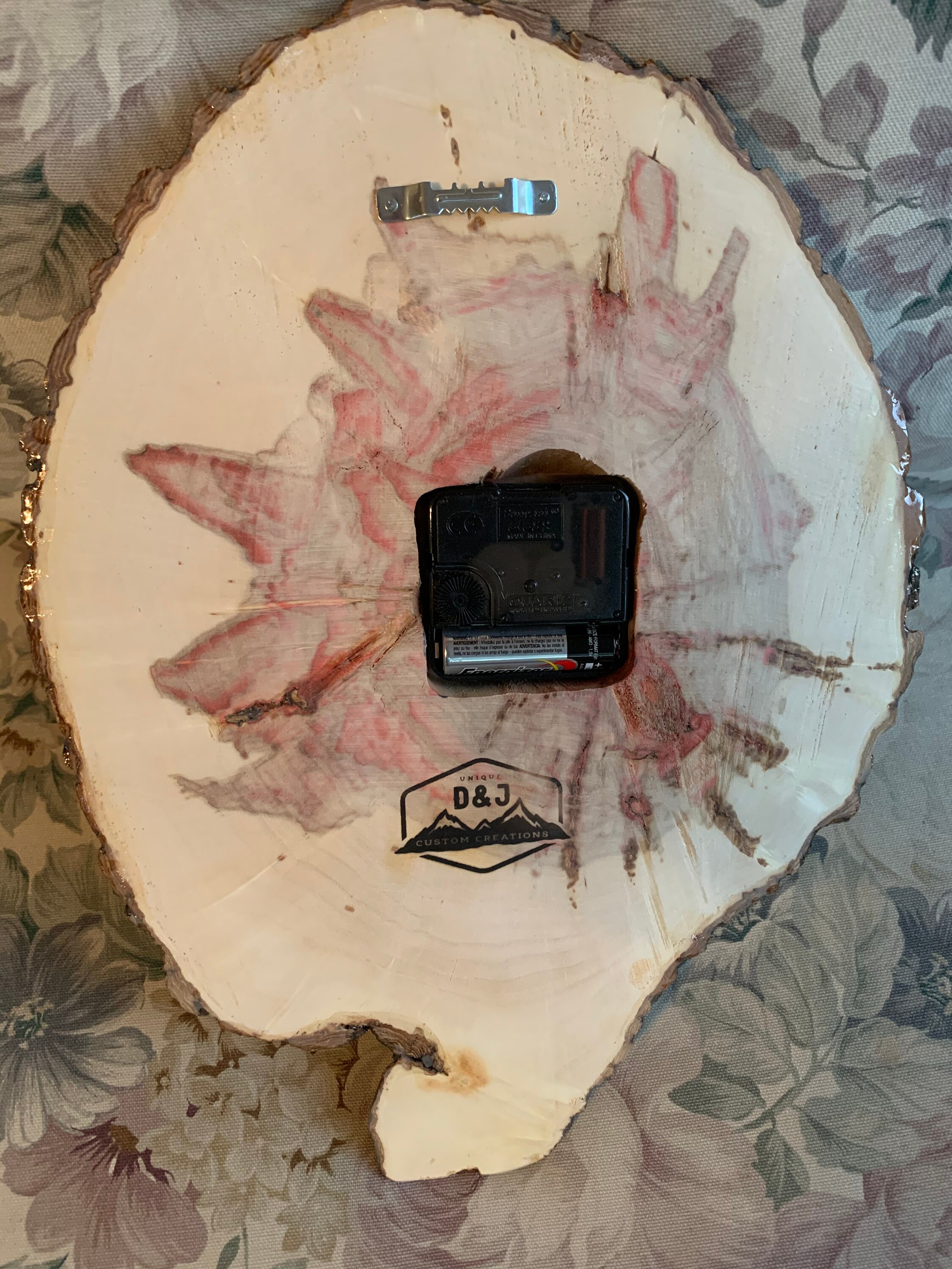 Red Flame Box Elder Live Edge Clock With Epoxy Coating - Etsy