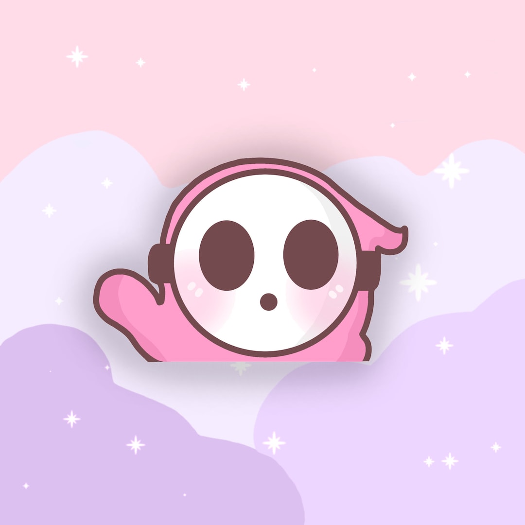 Cute Shy Boy Peeker Sticker Peeker Stickers Pink Shy Boy - Etsy
