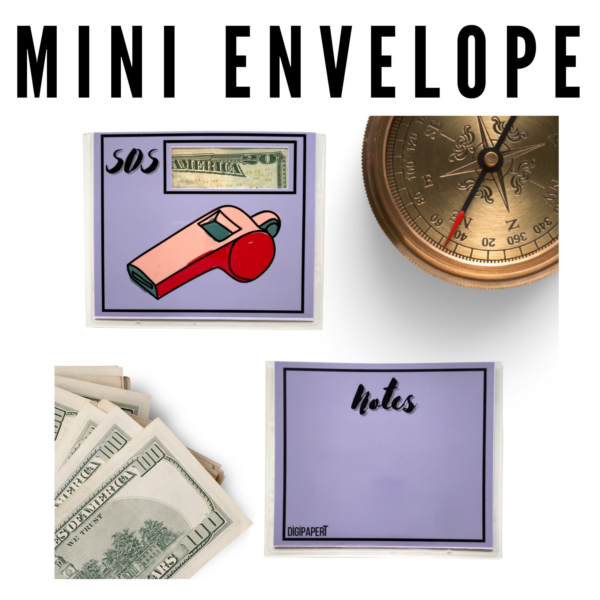 Mini Cash Envelope SOS - Etsy