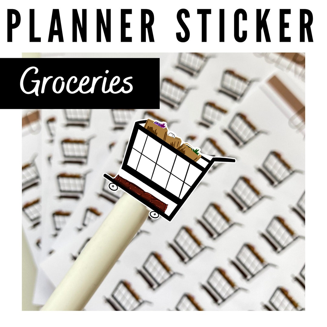 Planner Sticker Groceries Icons Budget Financial Sticker - Etsy