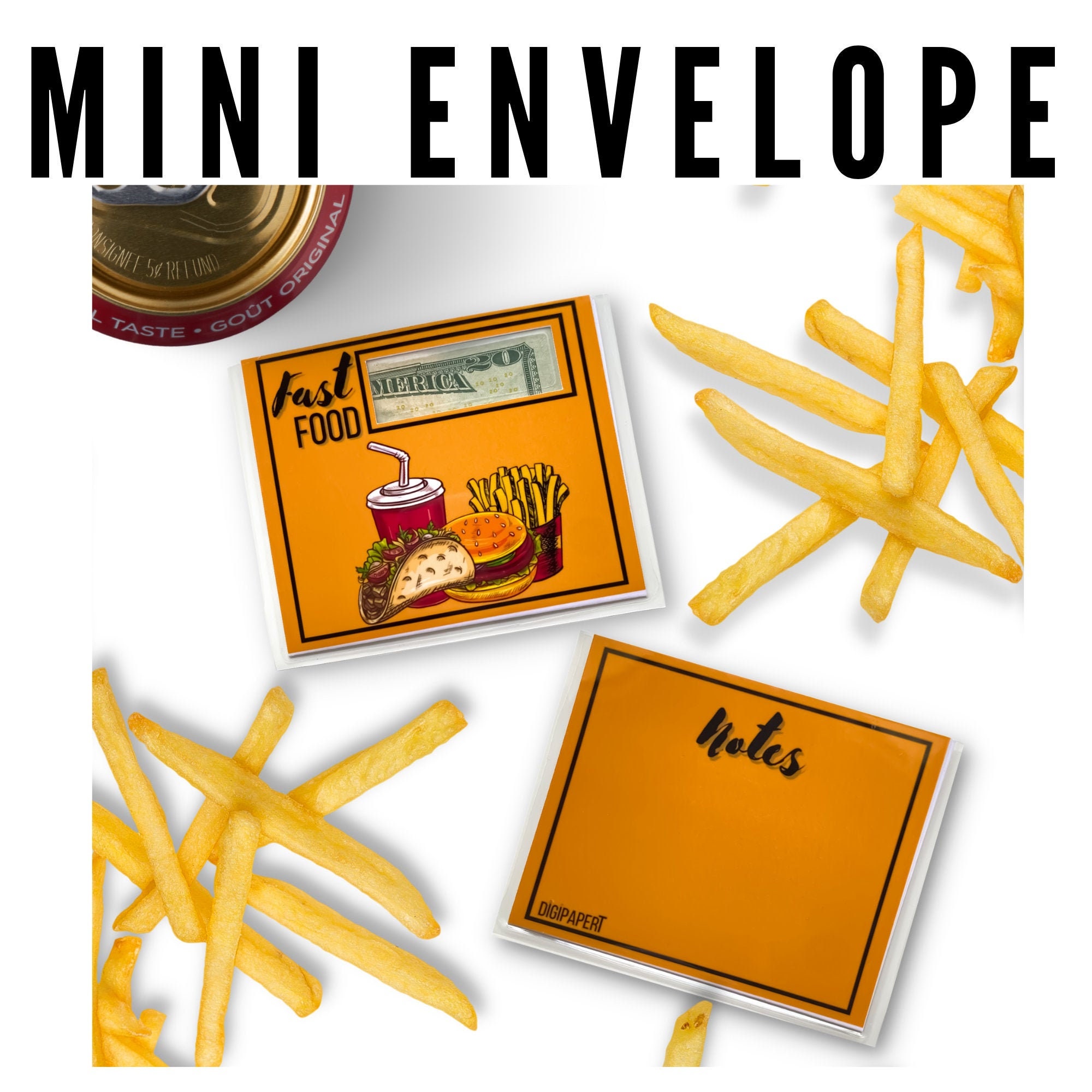 Mini Cash Envelope Pocket Envelope Fast Food | Etsy