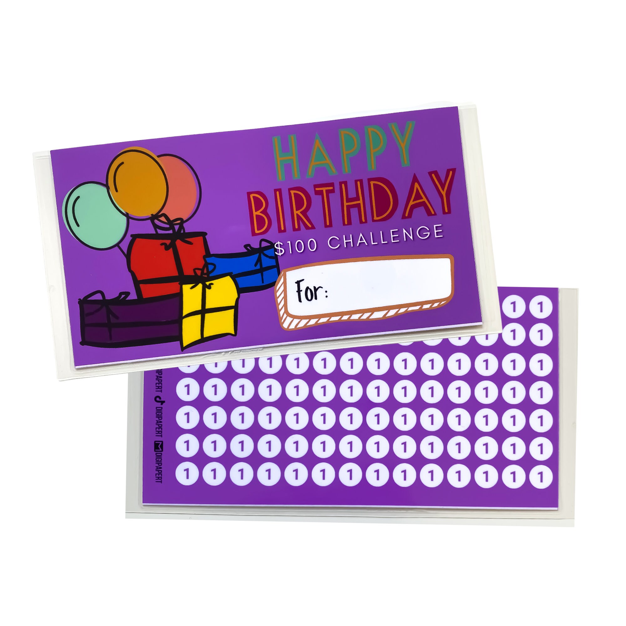 Cash Envelope Money Challenge Reusable 1 Dollars Savings - Etsy