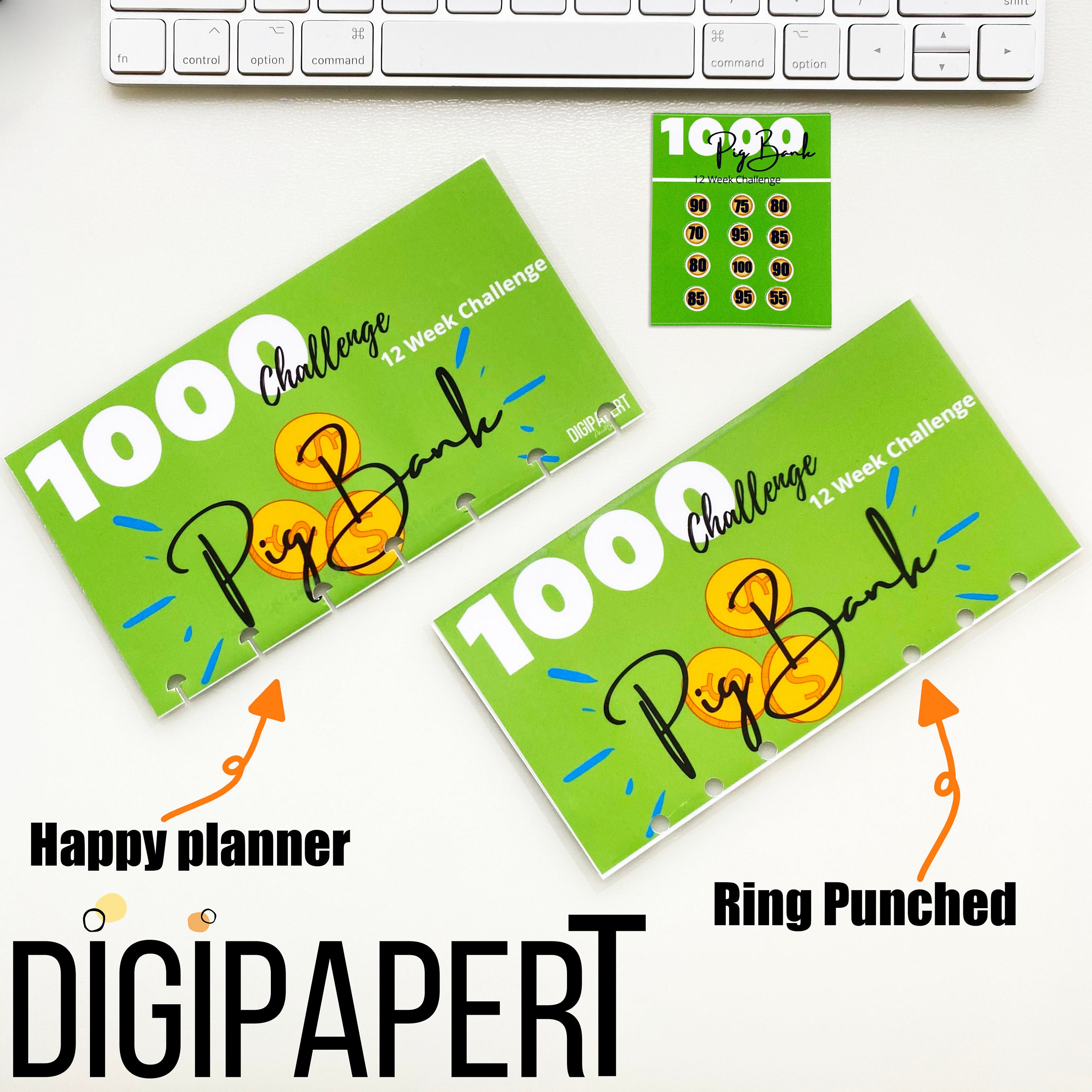 Cash Envelope Money Challenge 1k Savings Sticker Tracker - Etsy