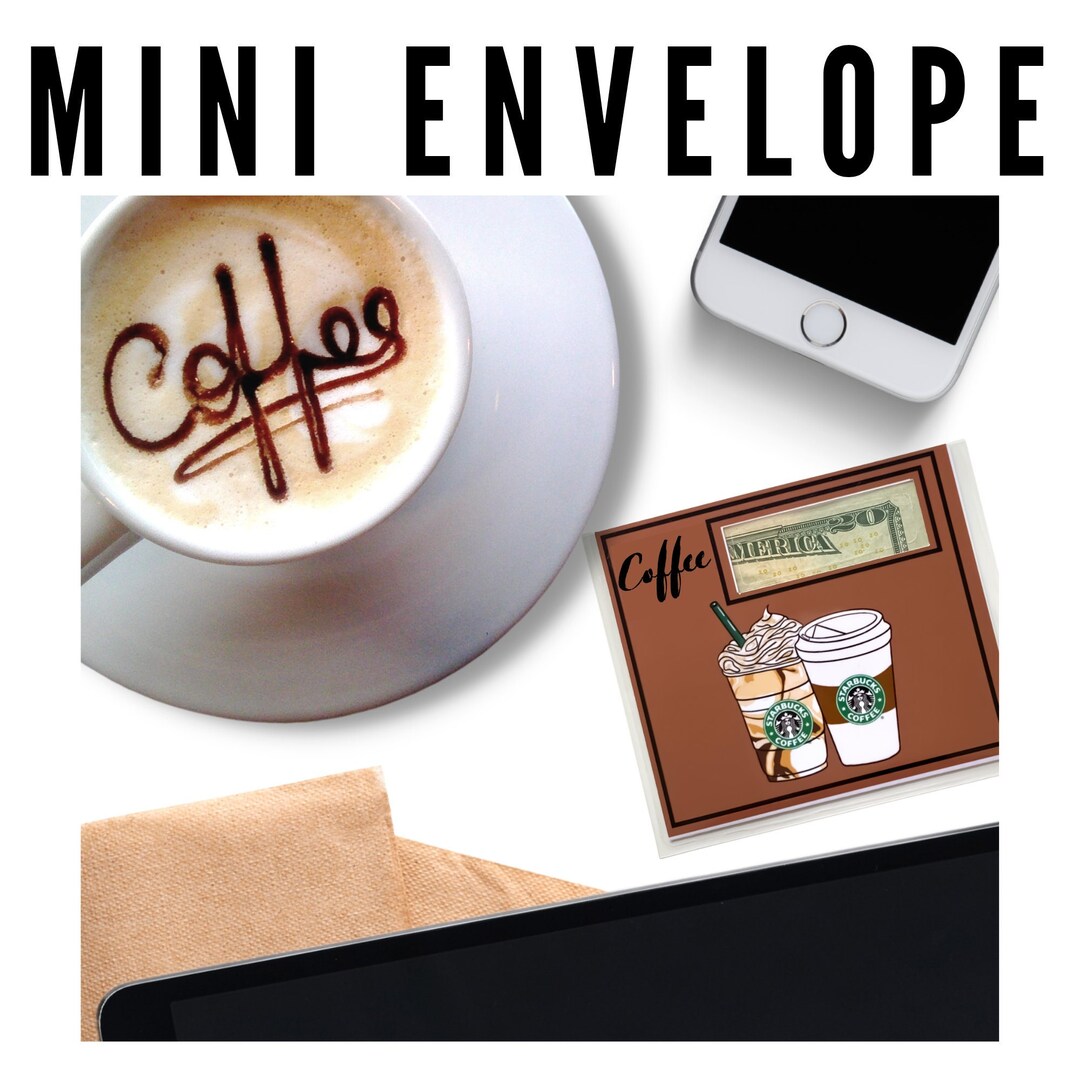Mini Cash Envelope Starbucks Coffee - Etsy