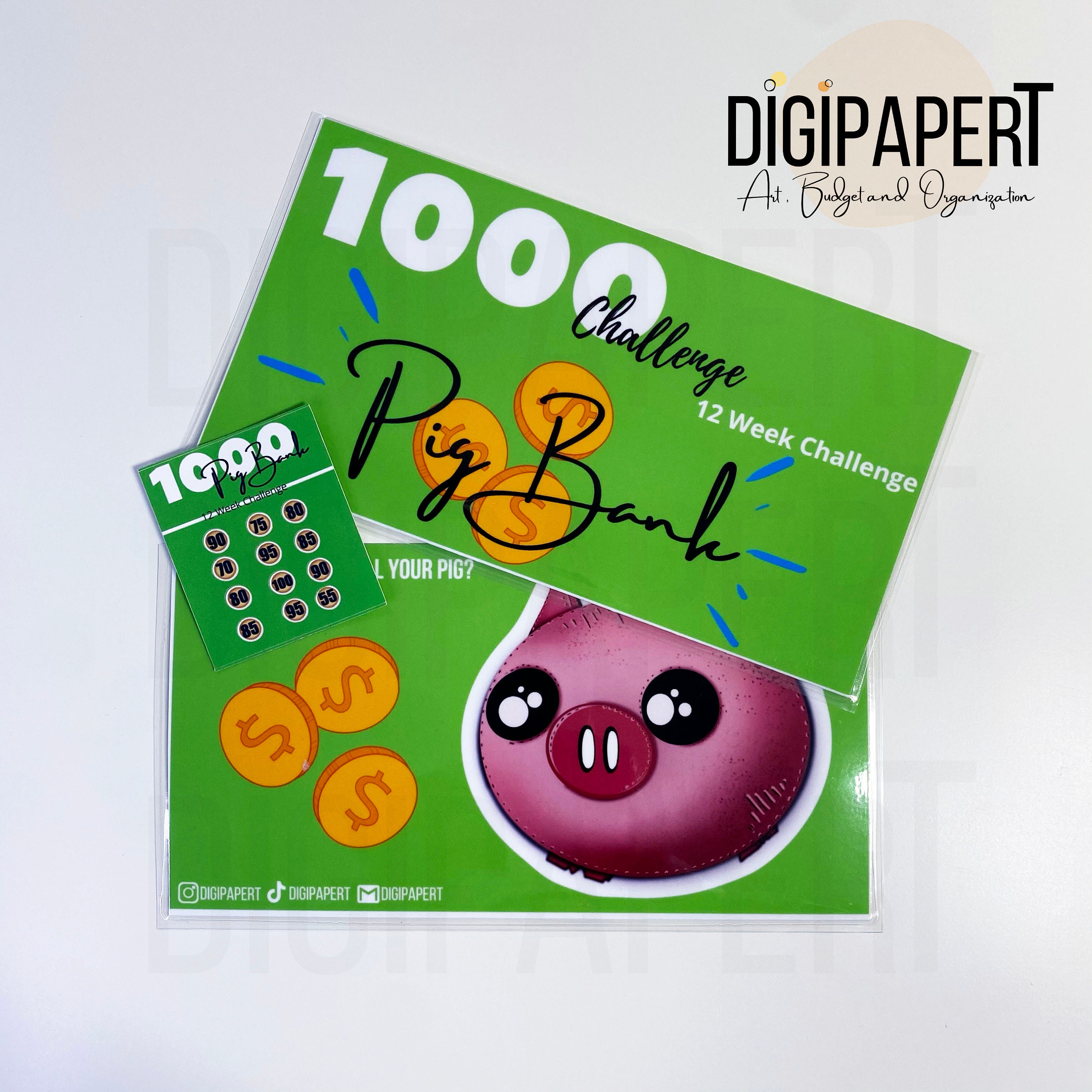 Cash Envelope Money Challenge 1k Savings Sticker Tracker - Etsy