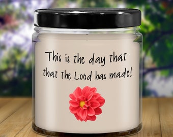 Flame of Faith Bible Verse Candle Hand Poured 11 Oz Prayer Candle ...