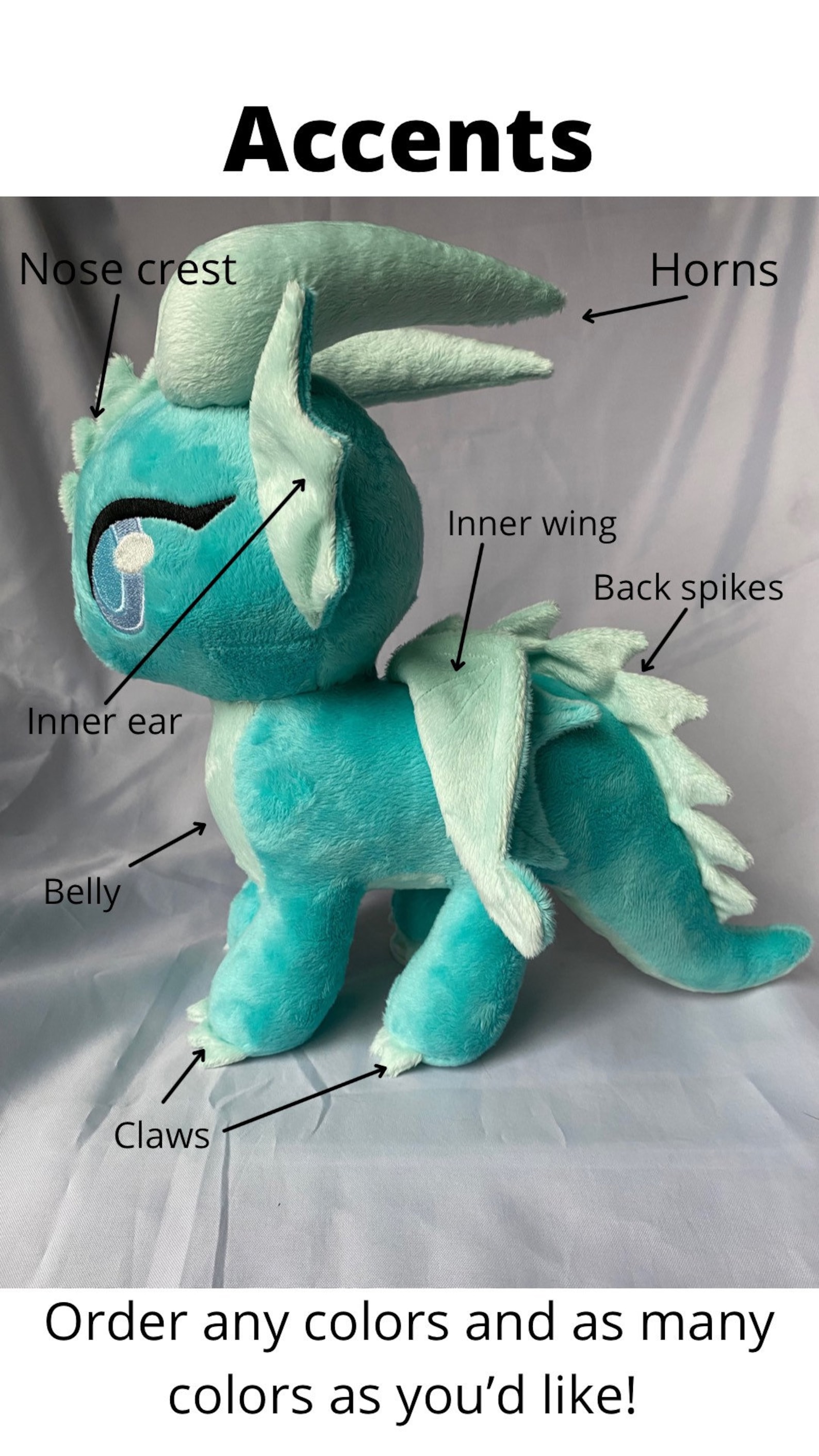 Custom Dragon Plush - Custom Dragon Stuffed Animal - Etsy