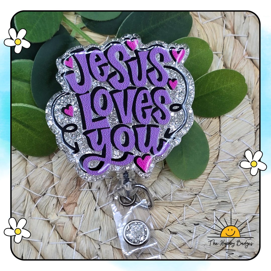 Jesus Love You Faith Badge Reel Teacher Gift Nurse Gift - Etsy