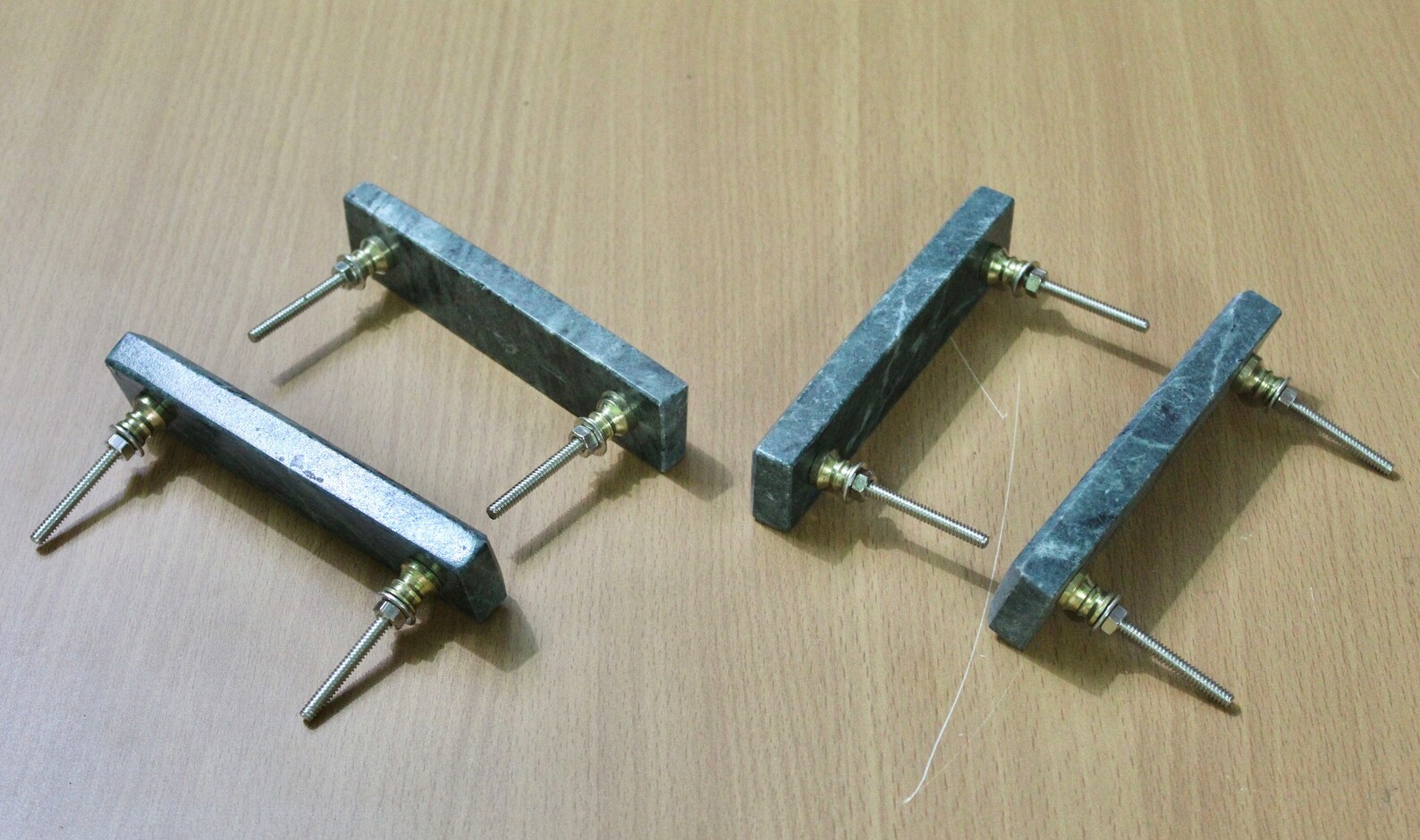 Set of 4 Marble Grey Handle Cabinet Handle Cabinet Knobs - Etsy