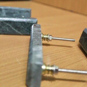 Set of 4 Marble Grey Handle Cabinet Handle Cabinet Knobs - Etsy