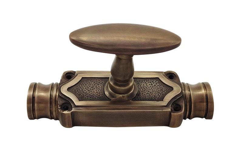 Antique Brass Unlacquered Brass Oval Knob Stepney Door Brass Cremone Bolt Upto 9 Feet - Etsy